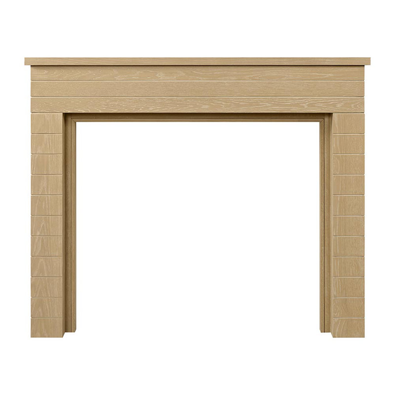 Country Living Lenora Wood Fireplace Mantel Surround Kit in Whitewash | 48" x 41" Opening | 66 ...